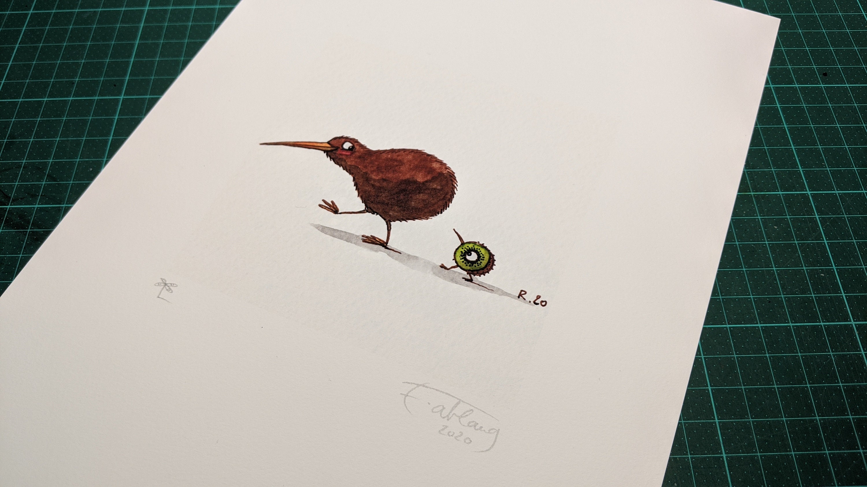 Kiwi and Kiwi. Illustrated by Friederike Ablang. Printed and Signed. 12 ...