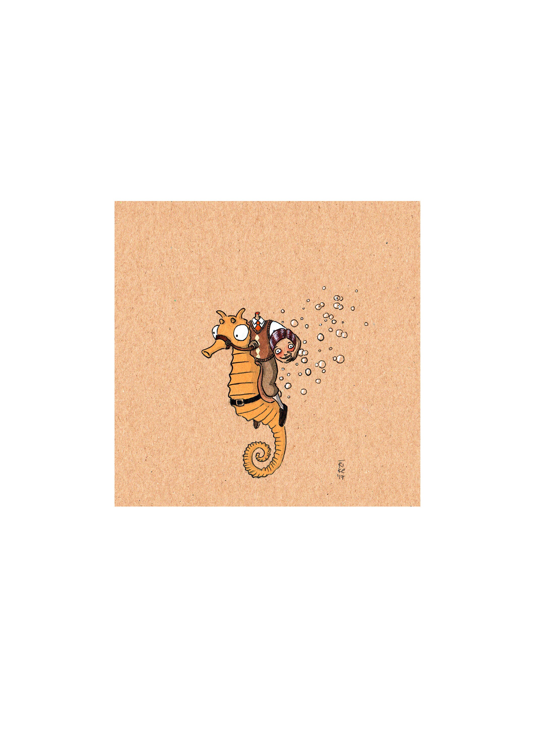 Headless Seahorseman. Illustrated by Friederike Ablang. Printed and ...