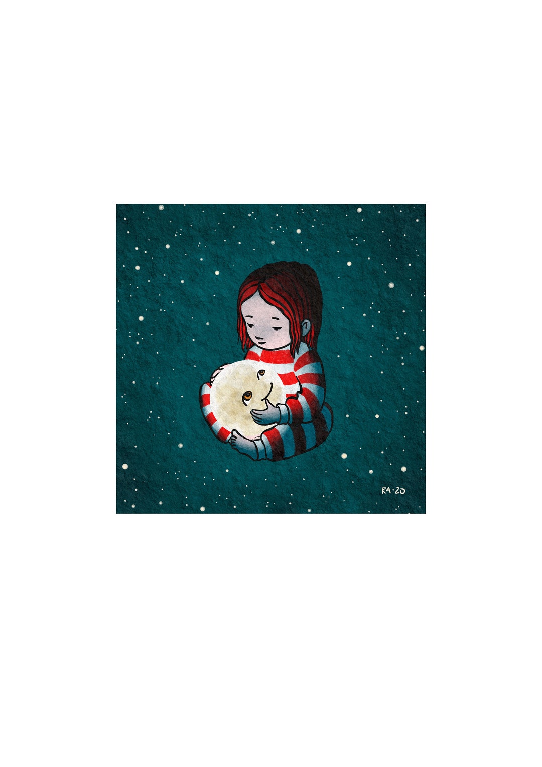 Moon Cuddle Mondkuscheln Illustrated by Friederike Ablang. Printed and ...