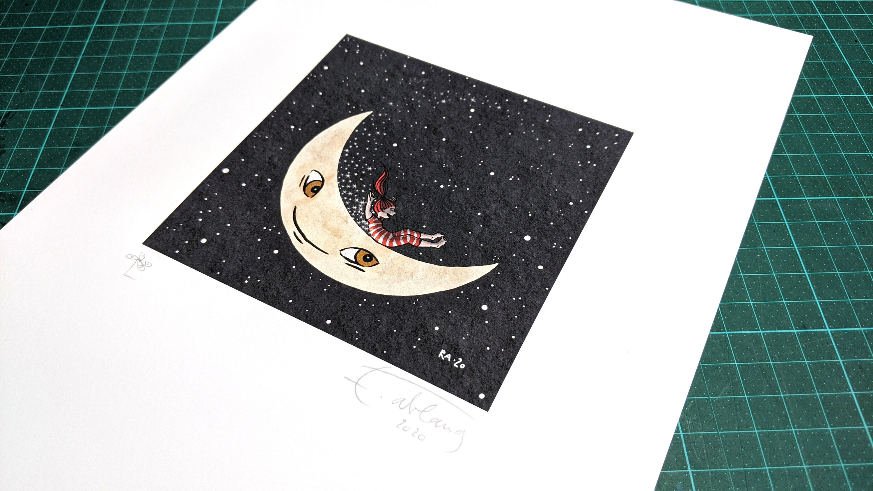 Moon Slide Mondrutsche Illustrated by Friederike Ablang. Printed and ...