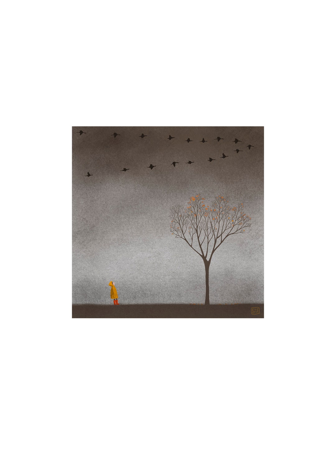 Fall - Herbst Illustrated by Friederike Ablang. Printed and Signed. 12 ...