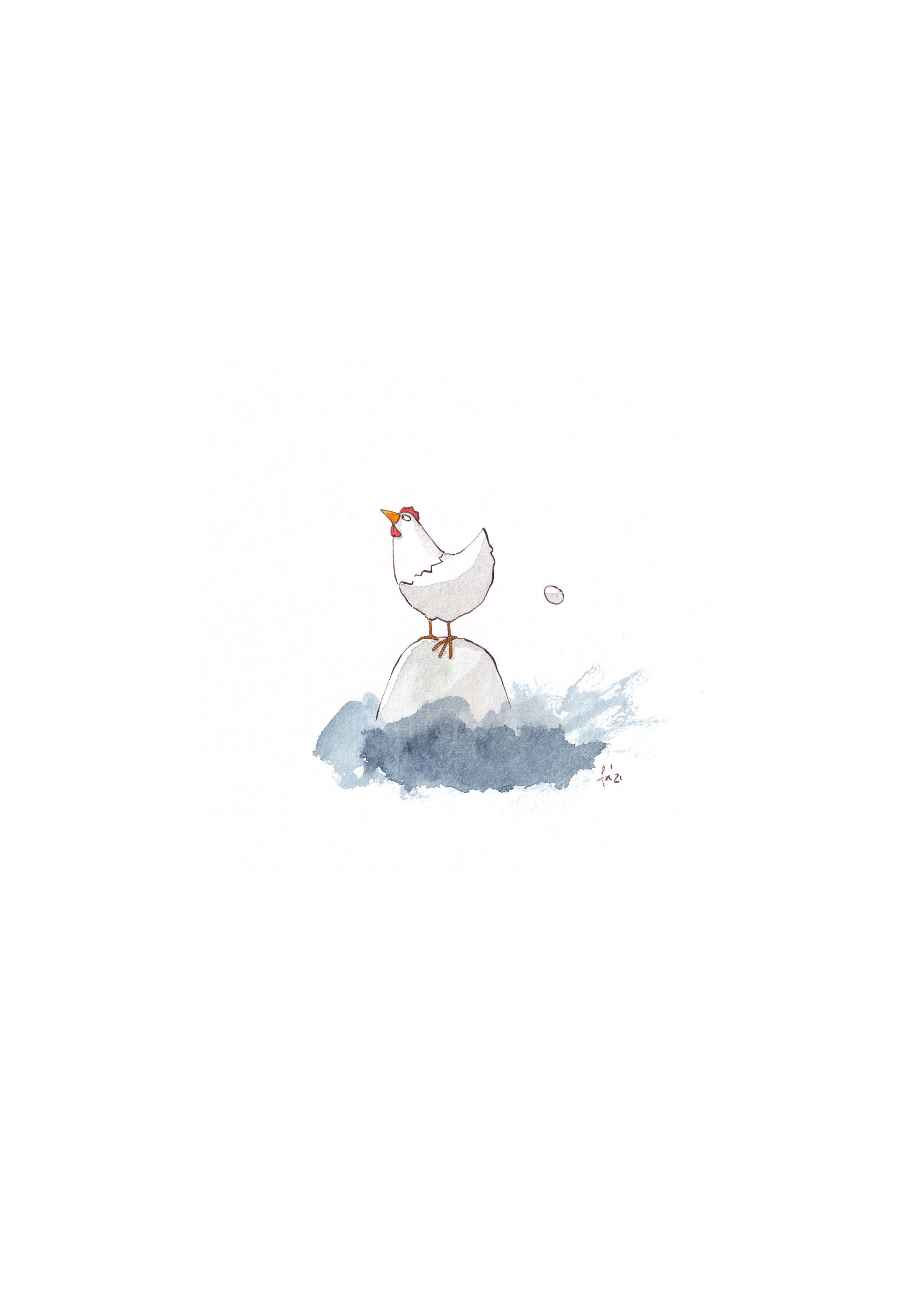 Windy Chicken. Illustrated by Friederike Ablang. Printed and Signed. 12 ...