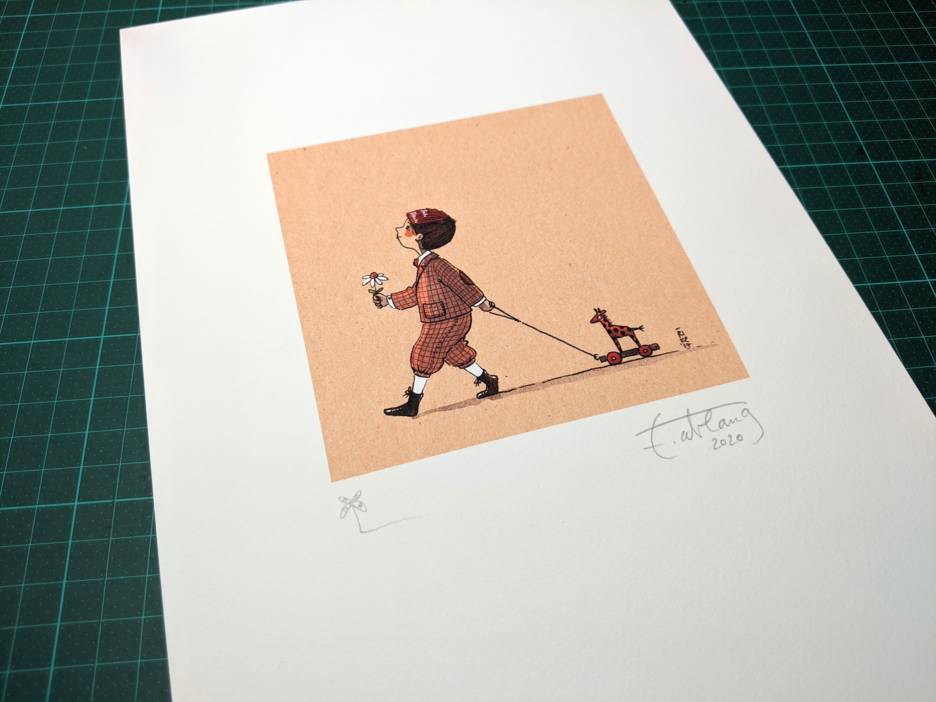 The Giraffe - Die Giraffe Illustrated by Friederike Ablang. Printed and ...