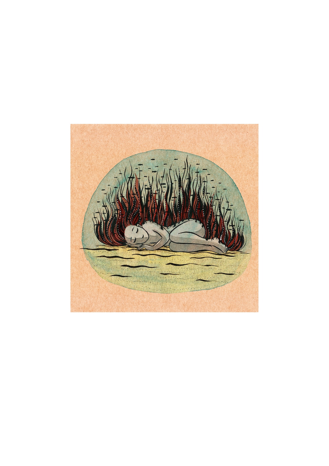 Sleeping on Seabed. Illustrated by Friederike Ablang. Printed and ...
