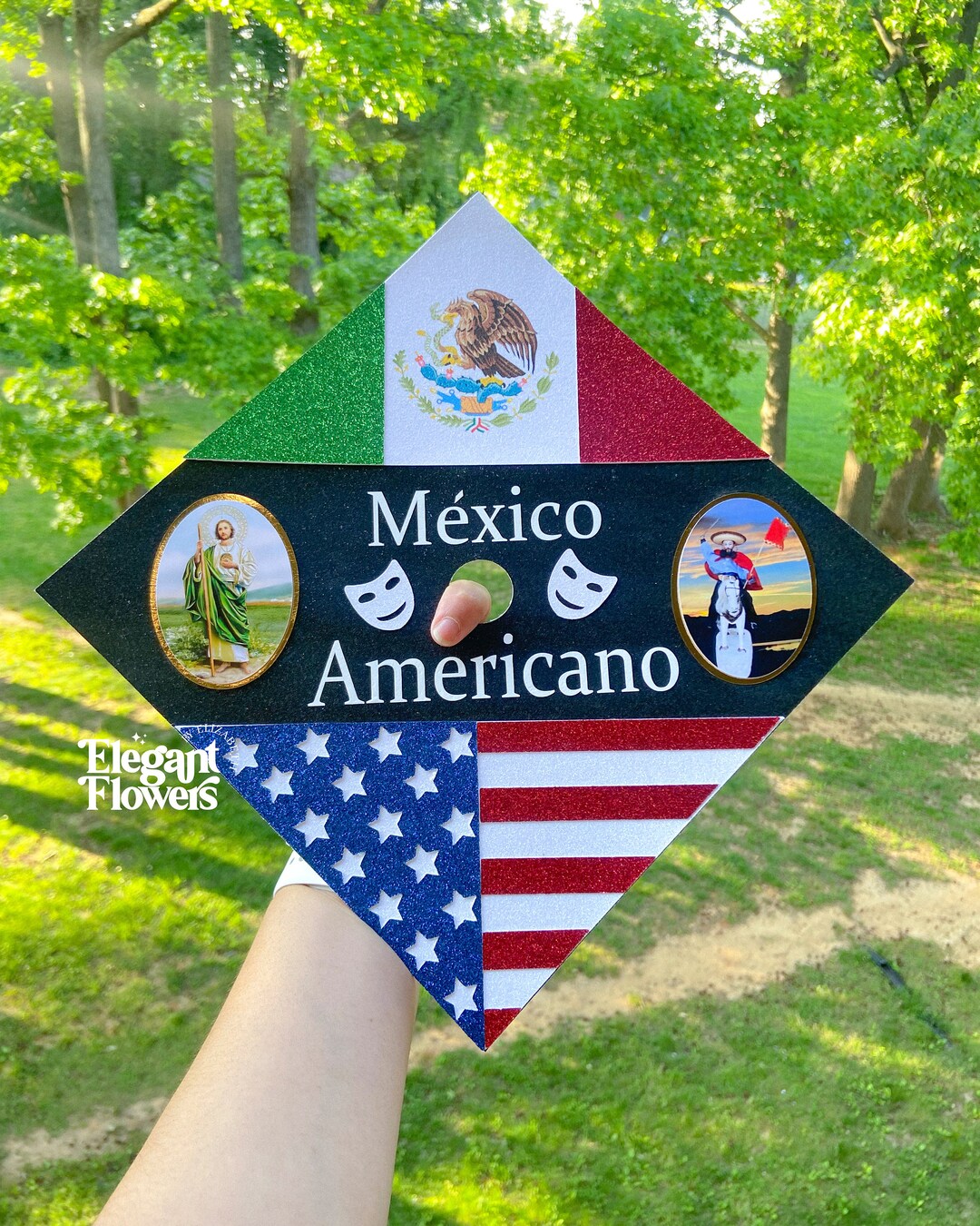 Graduation Cap Topper Mexico and USA, Grad Decoration, Graduation Cap ...