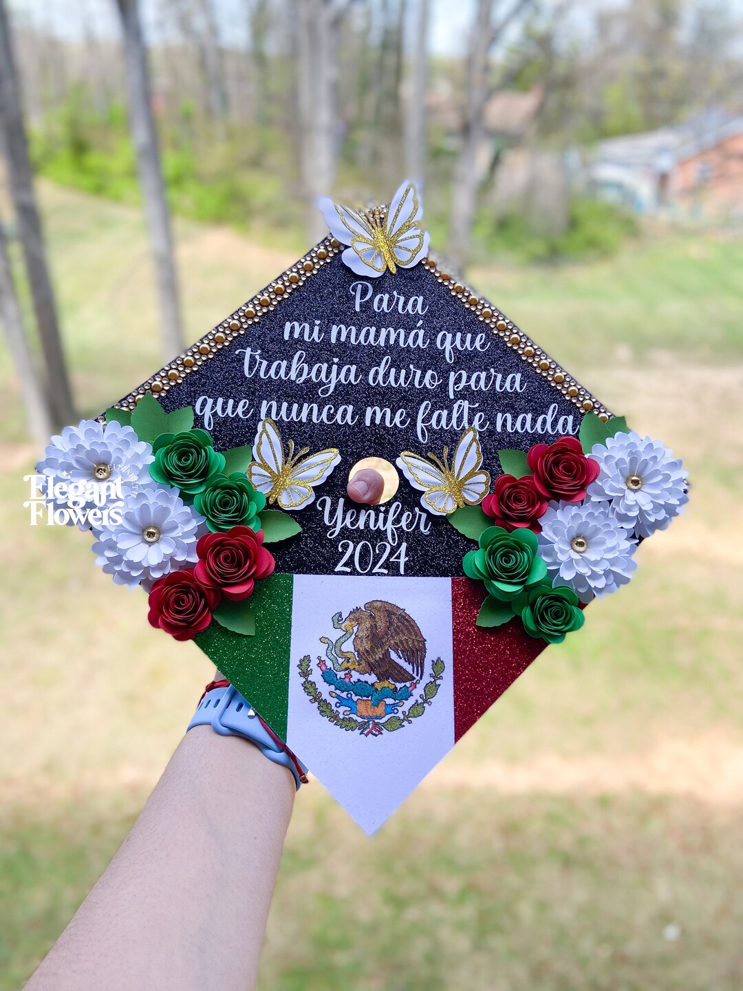 Personalized Graduation Cap, Custom Mexico Graduation Cap Topper ...