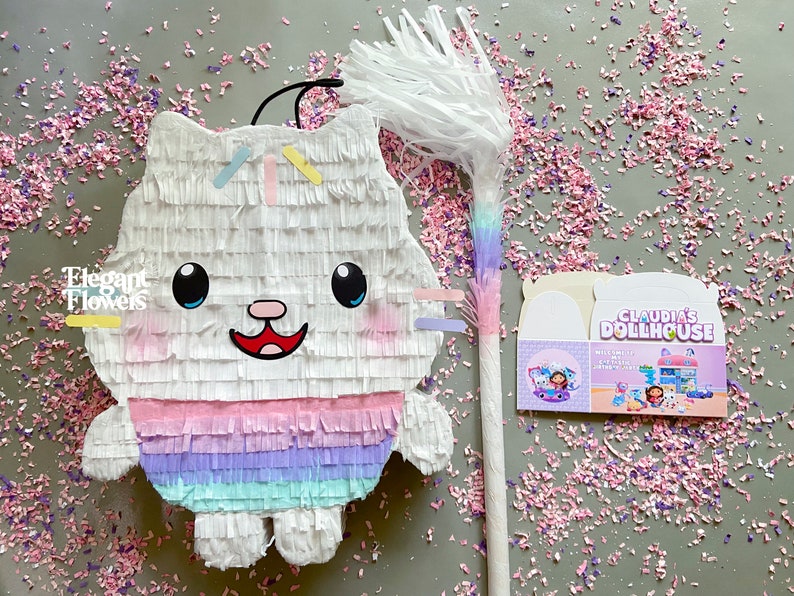 Gabby Dollhouse Pinata, Pinata Cakey Cat, Pinata Kitty Cupcake, Gabby ...