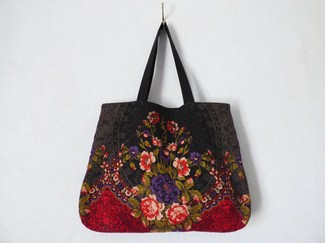 Very Large Shopping Boho Style City Bag for Woman, Quilted Shoulder ...