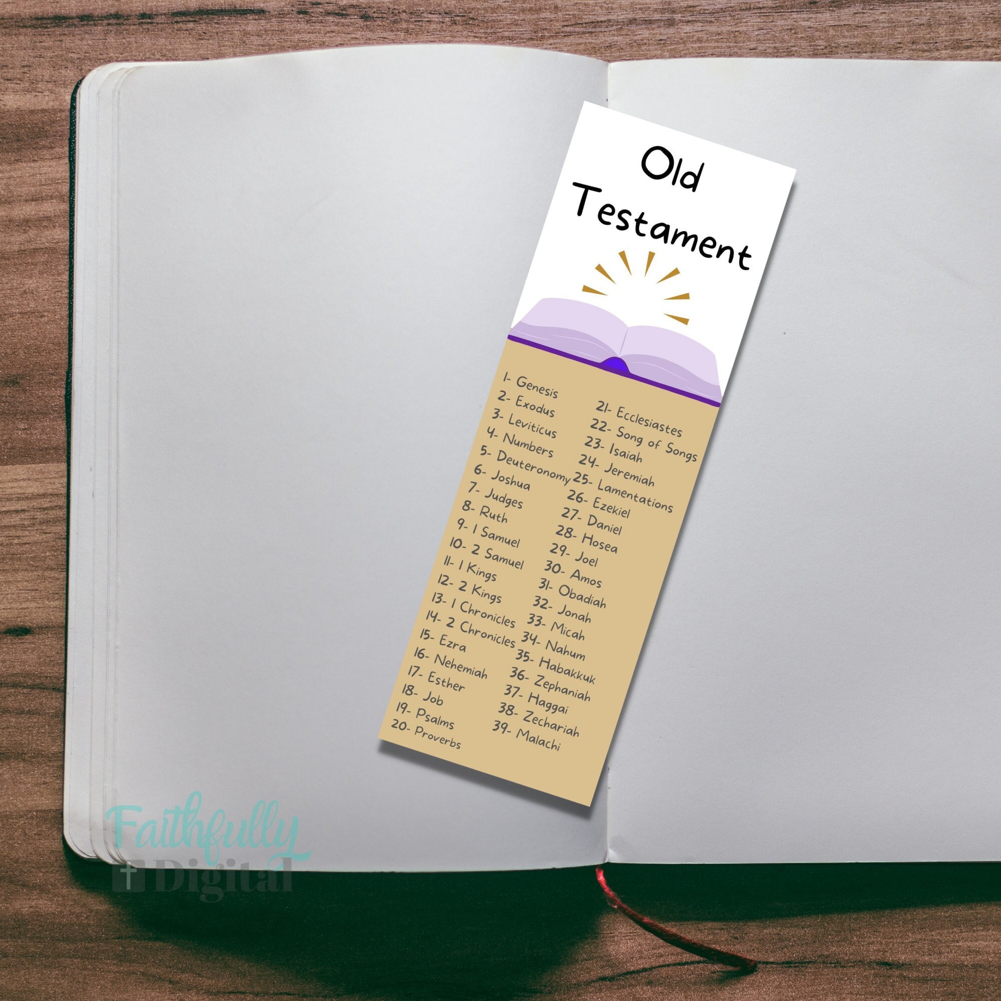 Old Testament Bookmark DIGITAL DOWNLOAD - Etsy