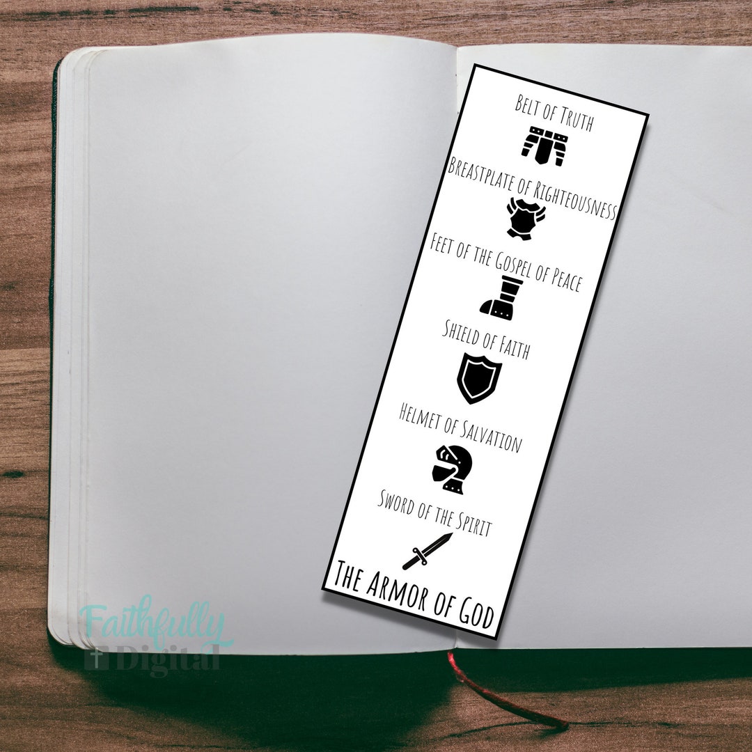 Armor of God Bookmark DIGITAL DOWNLOAD - Etsy