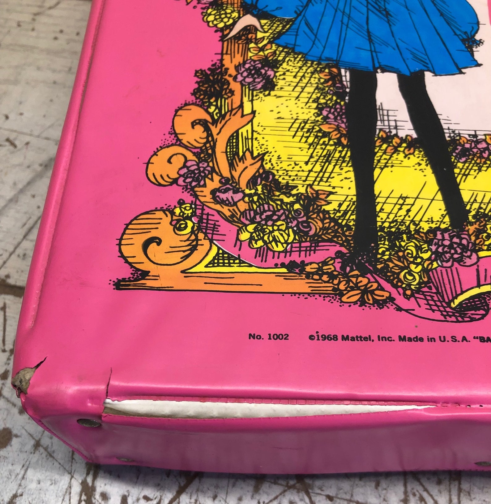 Vintage 1968 Mattel Barbie Fashion Trunk Barbie Doll Case Chest Storage ...