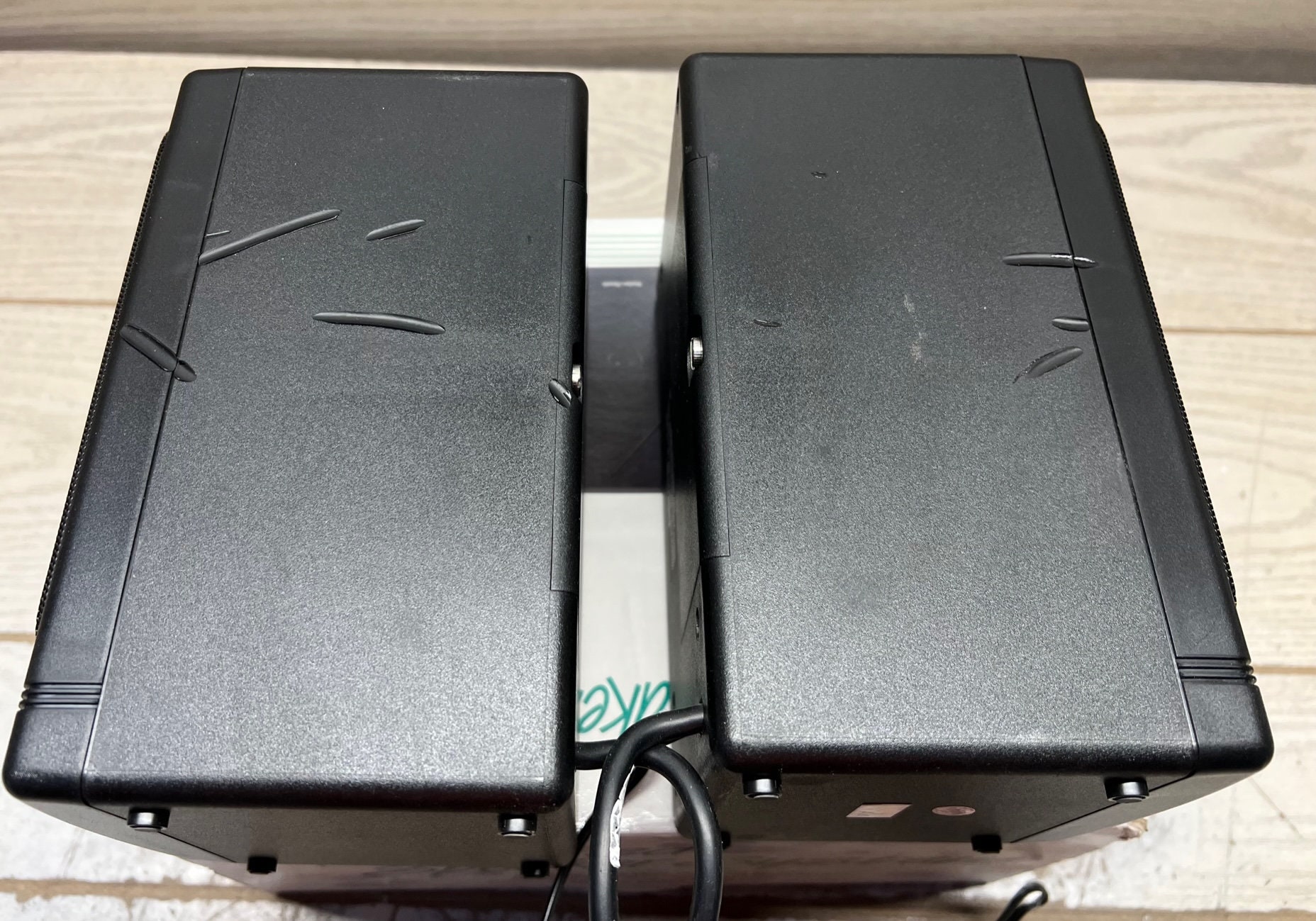 Radio Shack Mini Stereo Amplified Speaker System #40-1361 Original Box ...