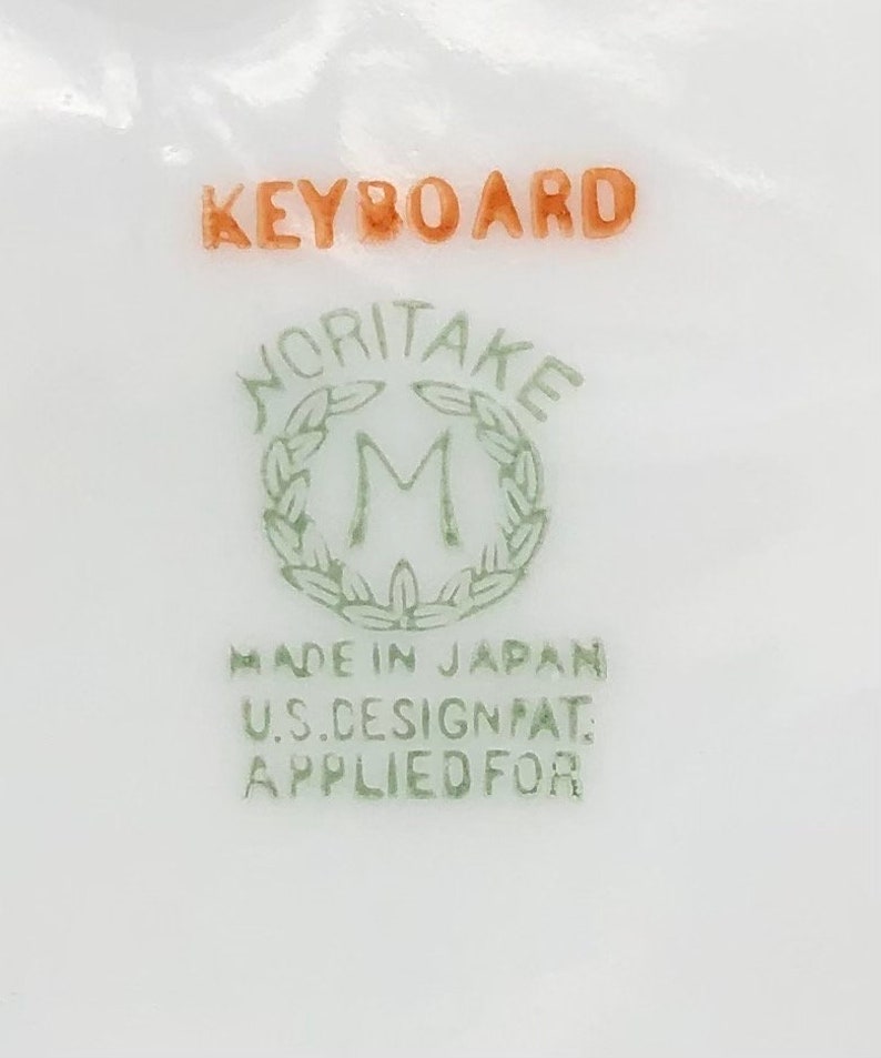 Vintage Japan Noritake "m" Keyboard China Serving Bowls Gravy Boat W/underplate - Etsy