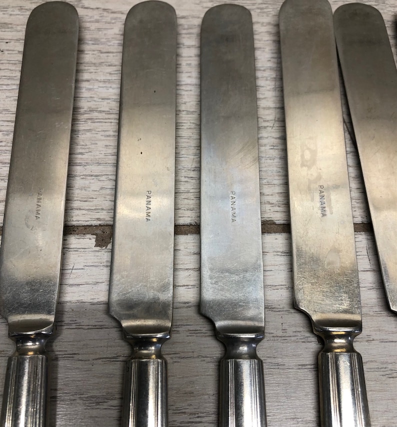 Vintage Flatware Panama Silverware Plate 24 Pieces Knife Knives Forks ...