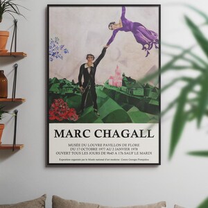 Marc Chagall Exhibition Poster, the Promenade Abstract Painting ...