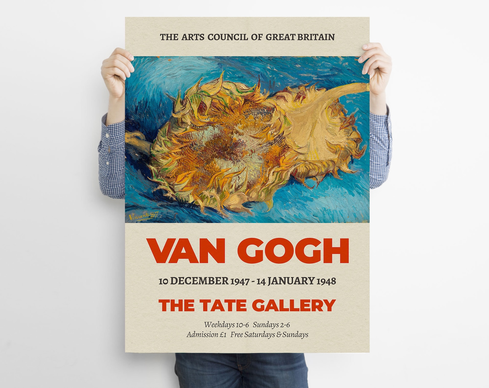 Van Gogh Exhibition Poster, Vincent Van Gogh Still Life, Sunflowers ...