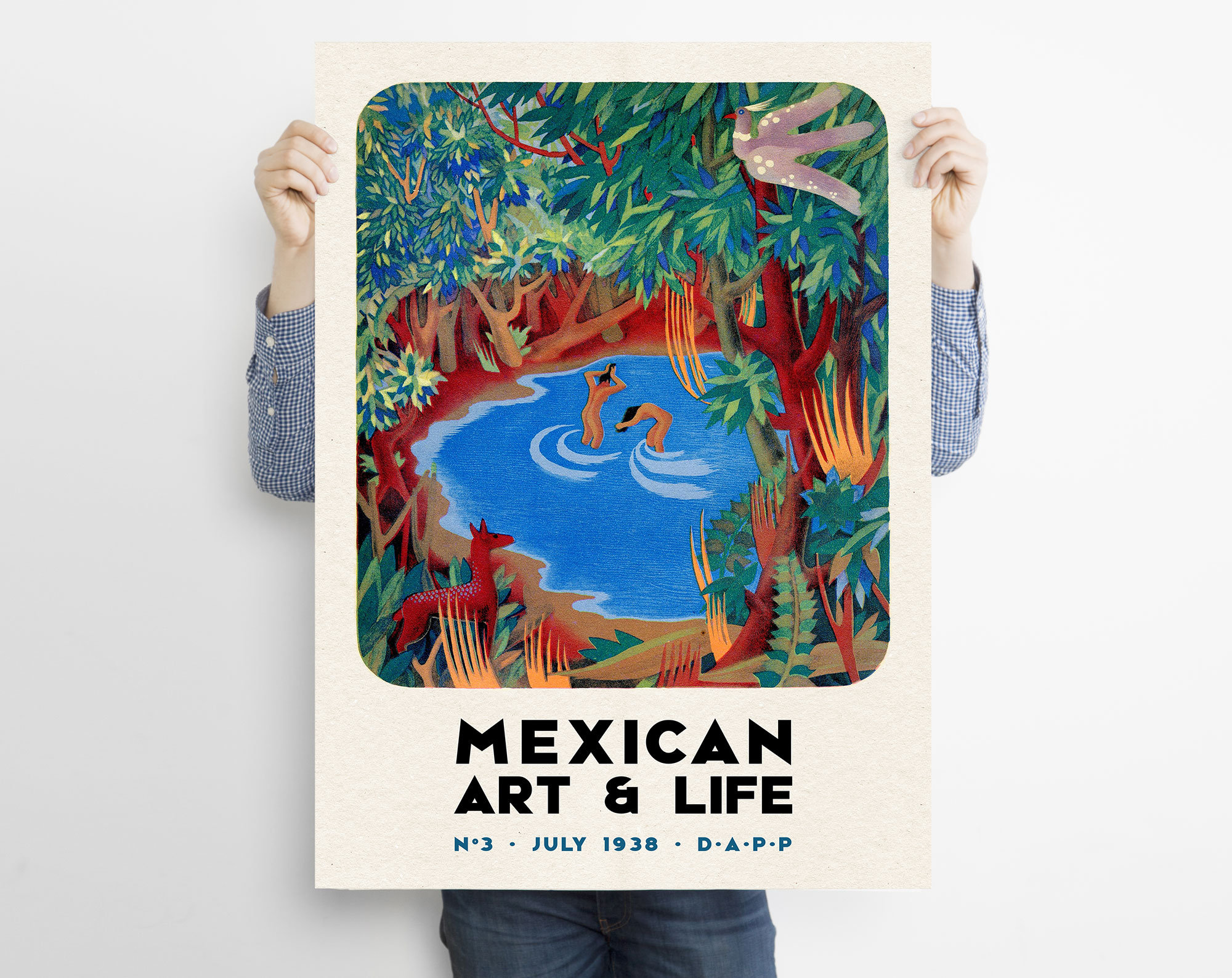 Mexican Art & Life Magazine Cover Poster No.3, Mexican Travel Poster ...