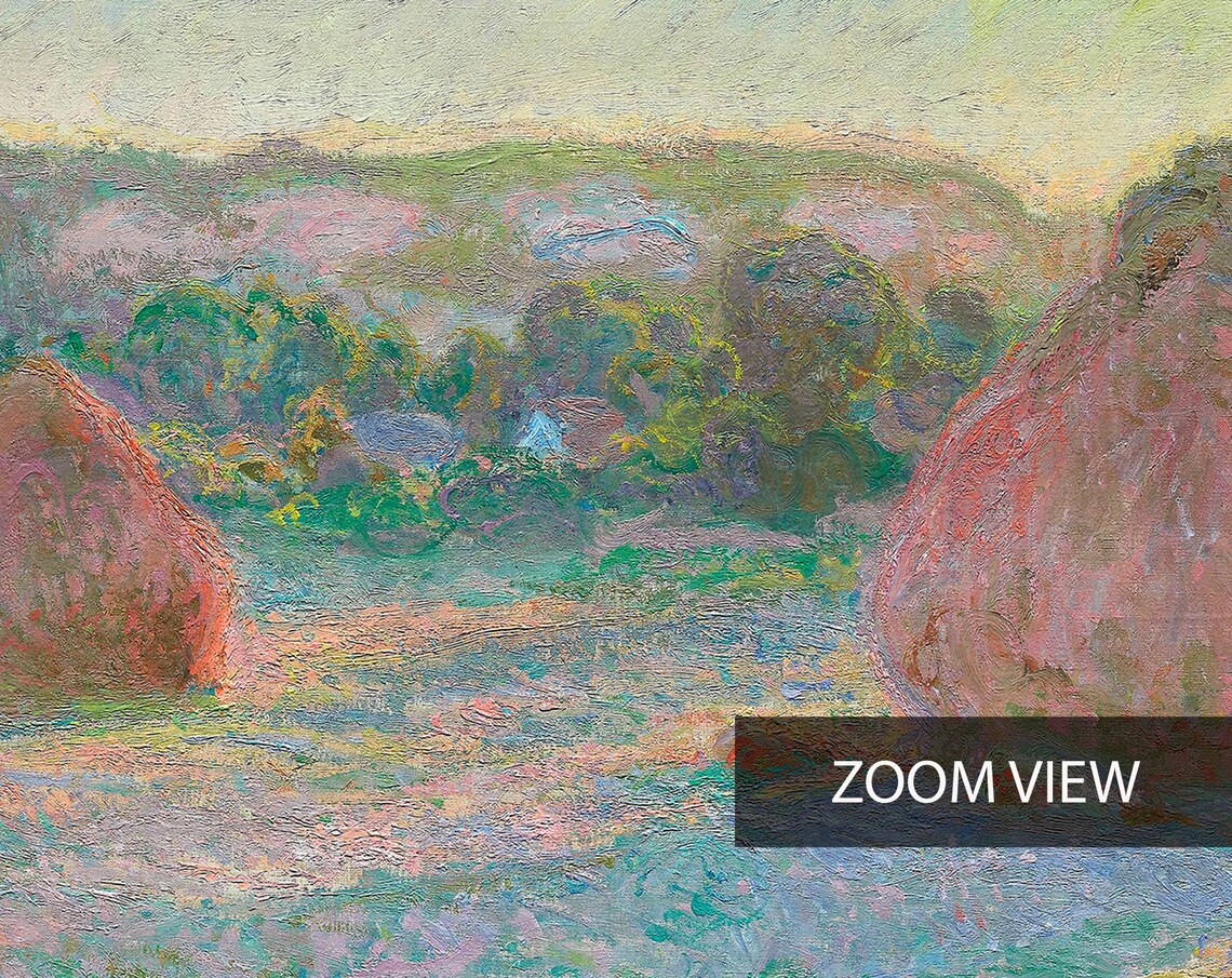 Monet Exhibition Poster Claude Monet Stacks of Wheat End of | Etsy