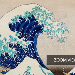 The Great Wave off Kanagawa, Hokusai, Vintage Japanese Art Poster ...
