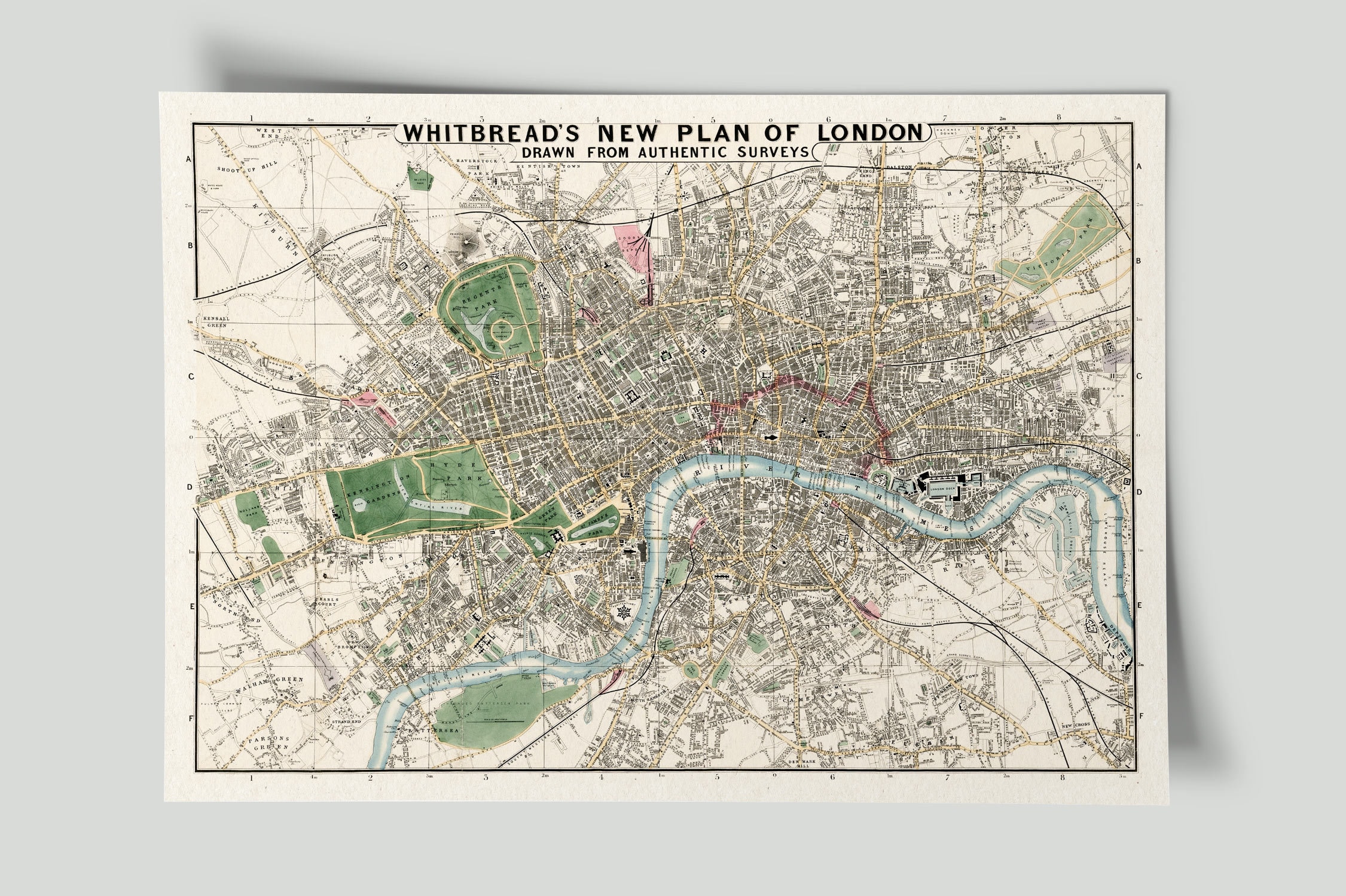 Vintage Map of London Whitbread's New Plan of London - Etsy