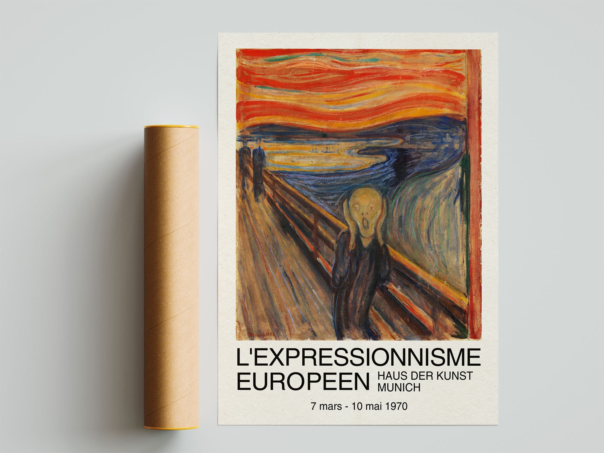 Expressionism Exhibition Poster Edvard Munch the Scream - Etsy
