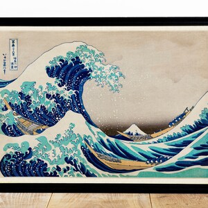 The Great Wave off Kanagawa, Hokusai, Vintage Japanese Art Poster ...