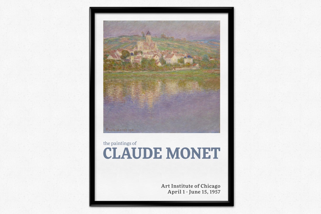 Monet Exhibition Poster Claude Monet View of Vétheuil - Etsy 日本