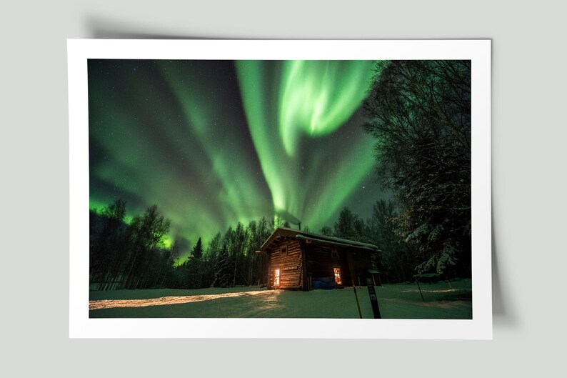 Aurora Borealis Poster Northern Lights Art Print Winter - Etsy
