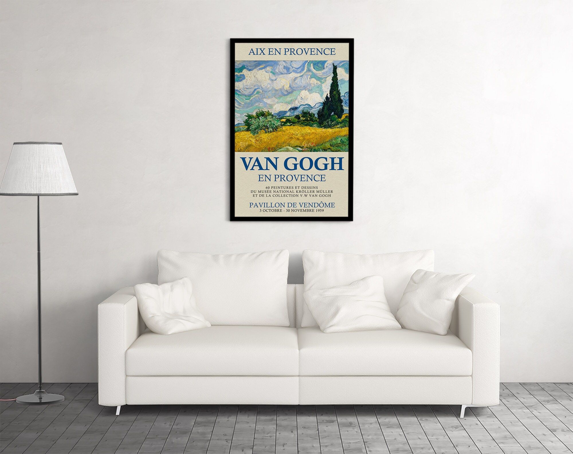 Van Gogh Exhibition Poster, Vincent Van Gogh Wheat Field With Cypresses ...