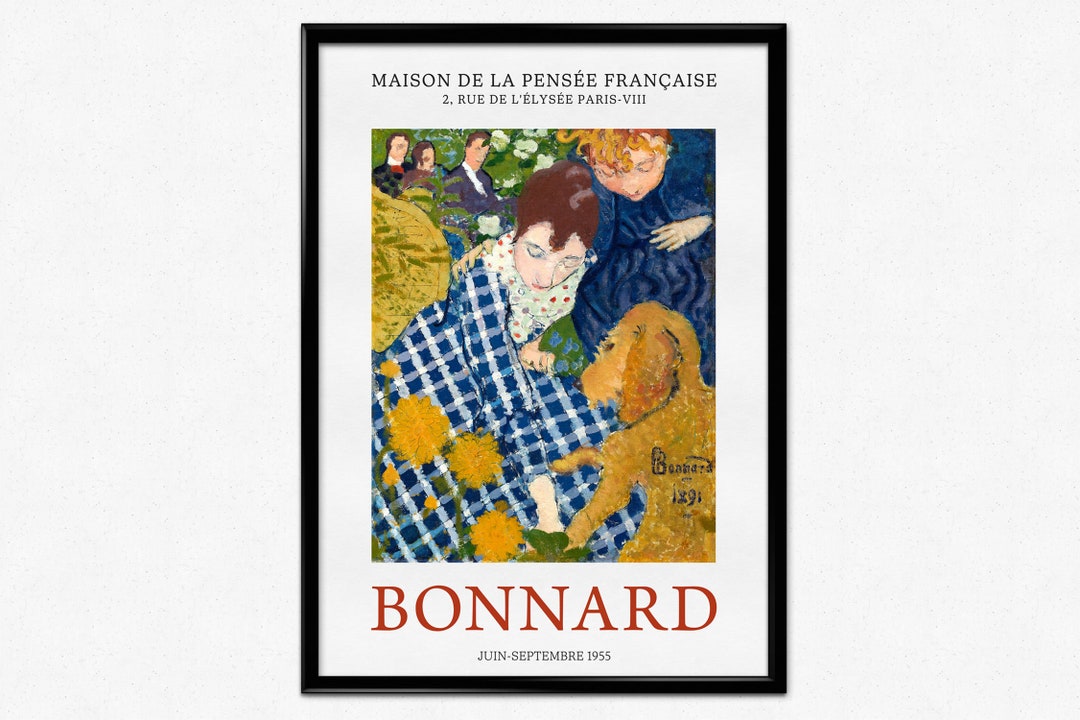 Pierre Bonnard Exhibition Poster, Bonnard Art Print, Women With a Dog ...