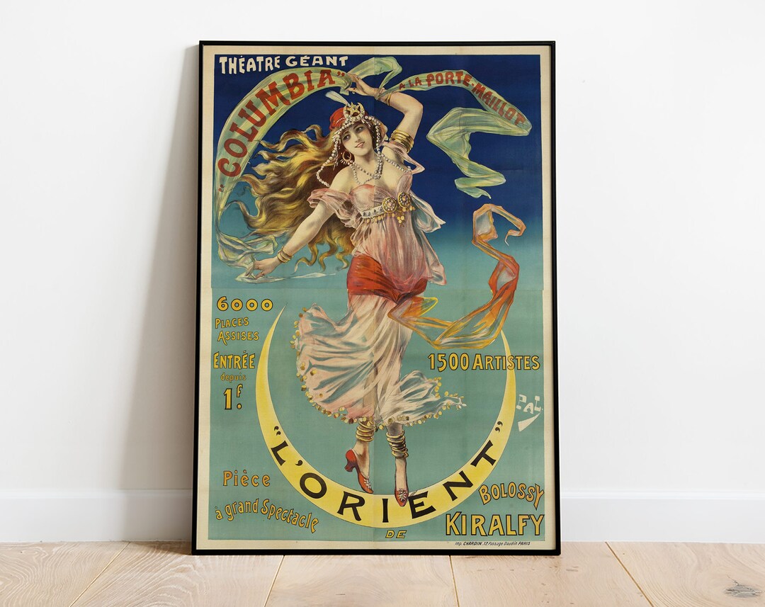 Theatre Geant Poster, Vintage Art Nouveau Theatre Poster, Vintage ...