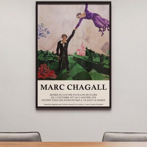 Marc Chagall Exhibition Poster, the Promenade Abstract Painting ...