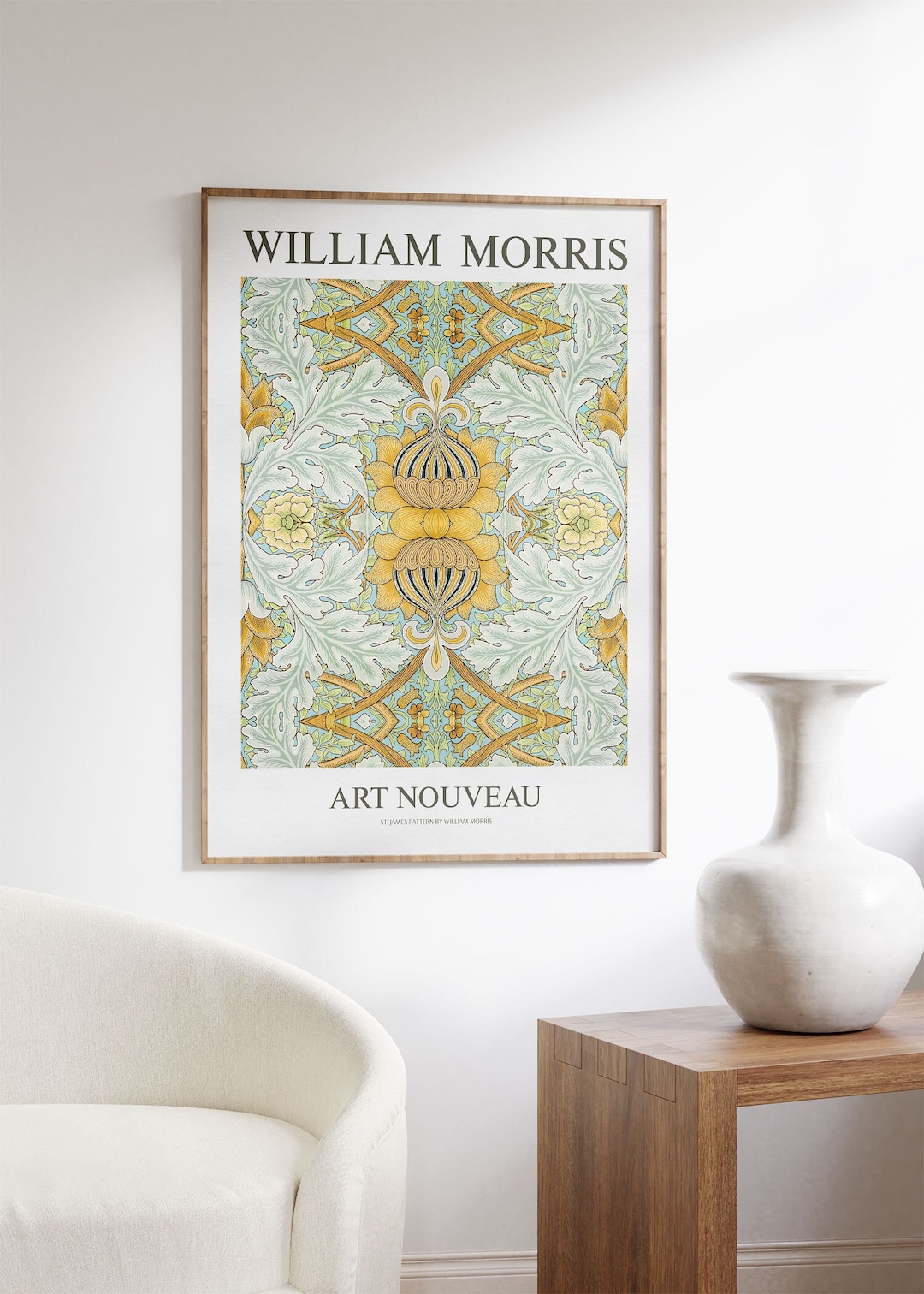 William Morris St. James Floral Print, Vintage Flower Pattern, Art ...