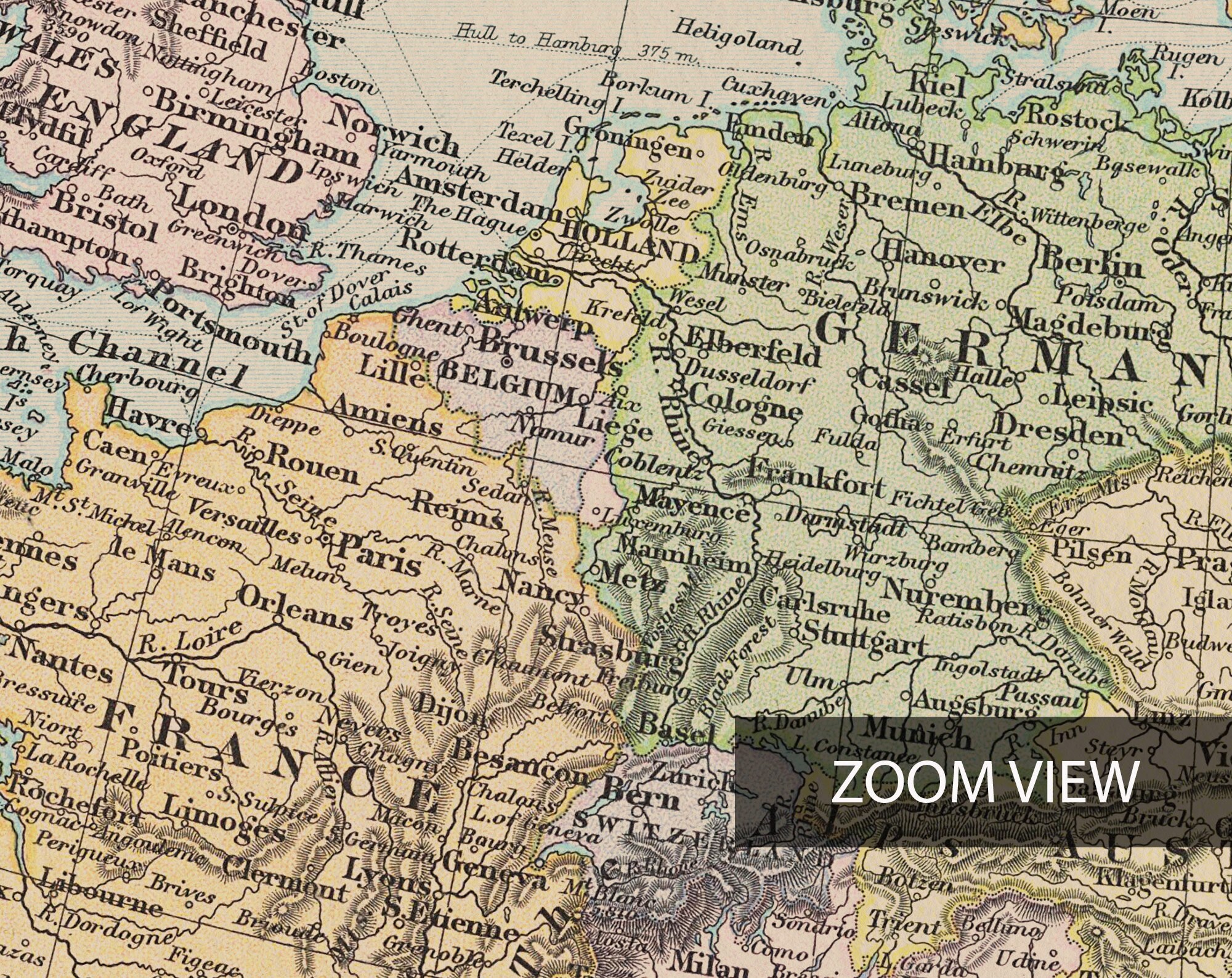 Map of Europe Poster Political Map of Europe 1892 High - Etsy UK