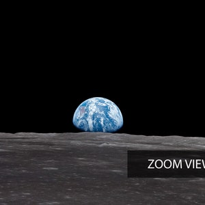 NASA Poster Earth Rising Photo Moon Landing Space Picture Earth From ...