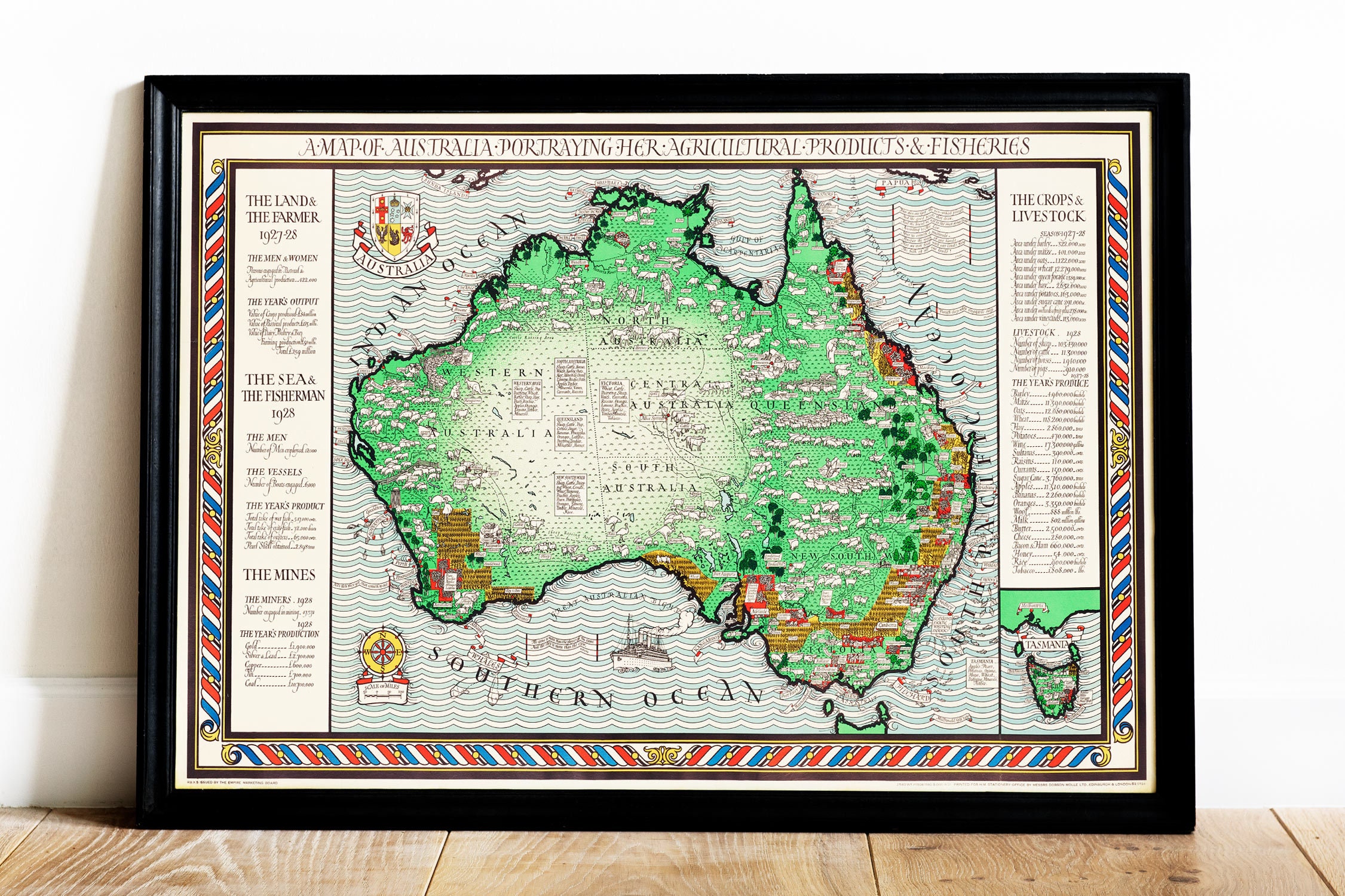 Vintage Map of Australia High Resolution Vintage Map From - Etsy UK