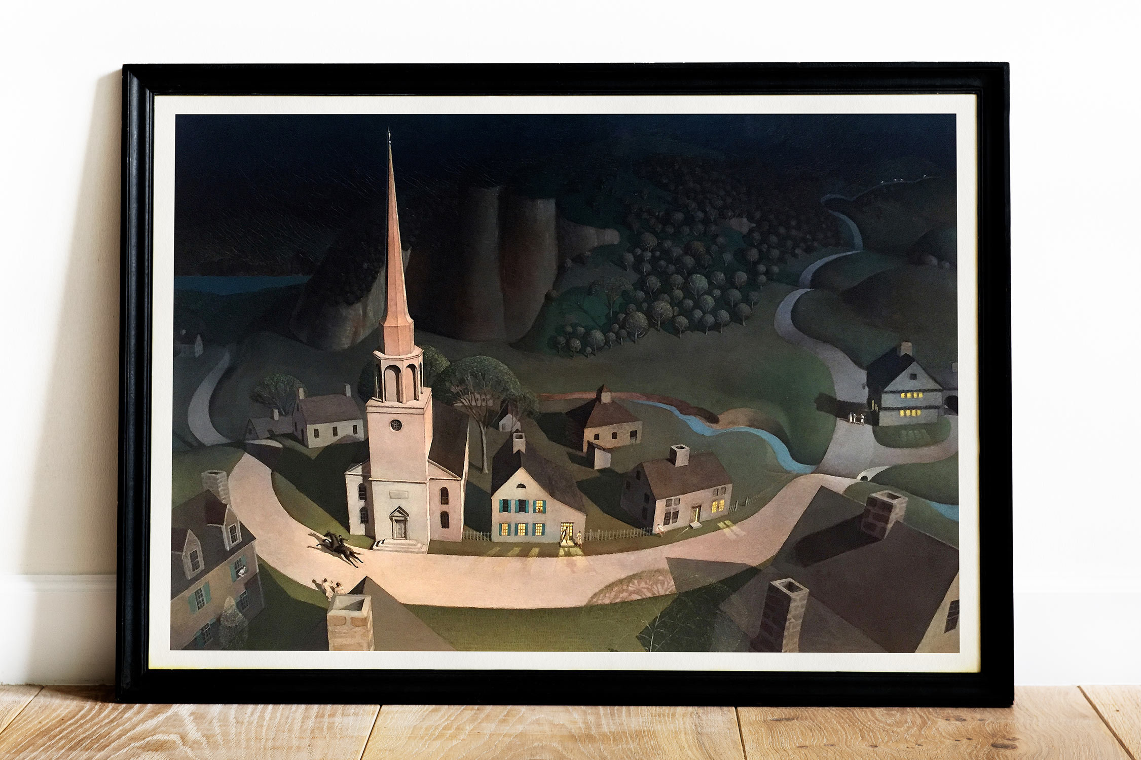 Grant Wood Poster Grant Wood Art Print the Midnight Ride of | Etsy