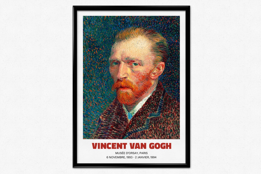 Van Gogh Exhibition Poster, Vincent Van Gogh Print, Self Portrait ...