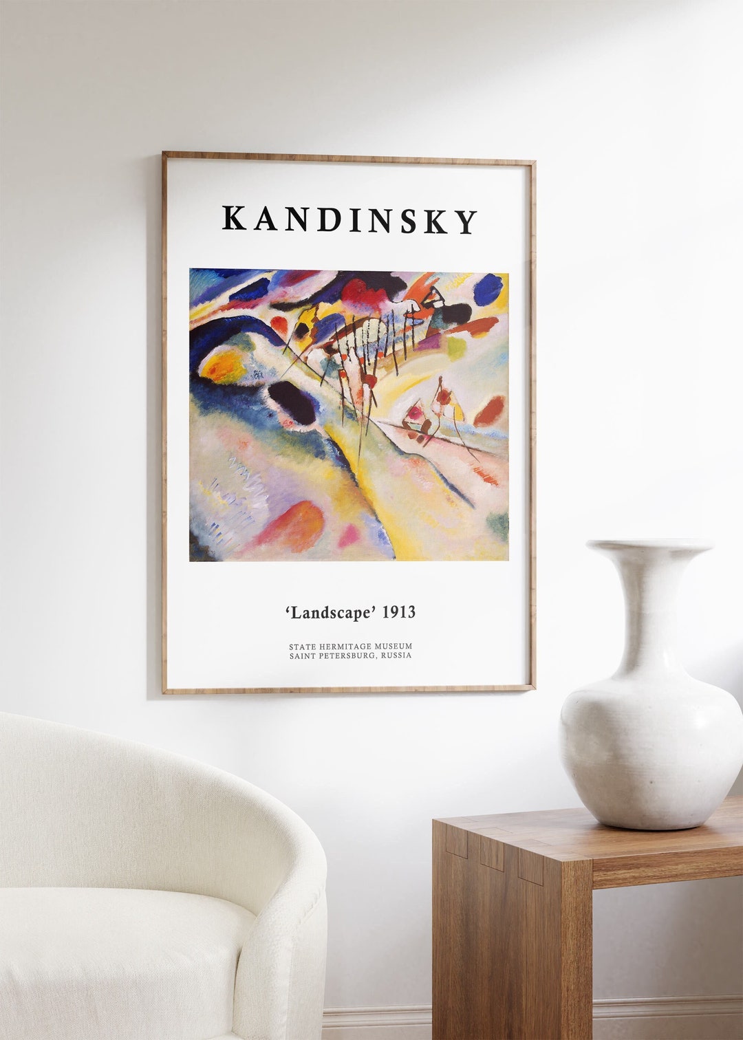 Kandinsky Landscape Print, Wassily Kandinsky Vintage Exhibition Poster ...