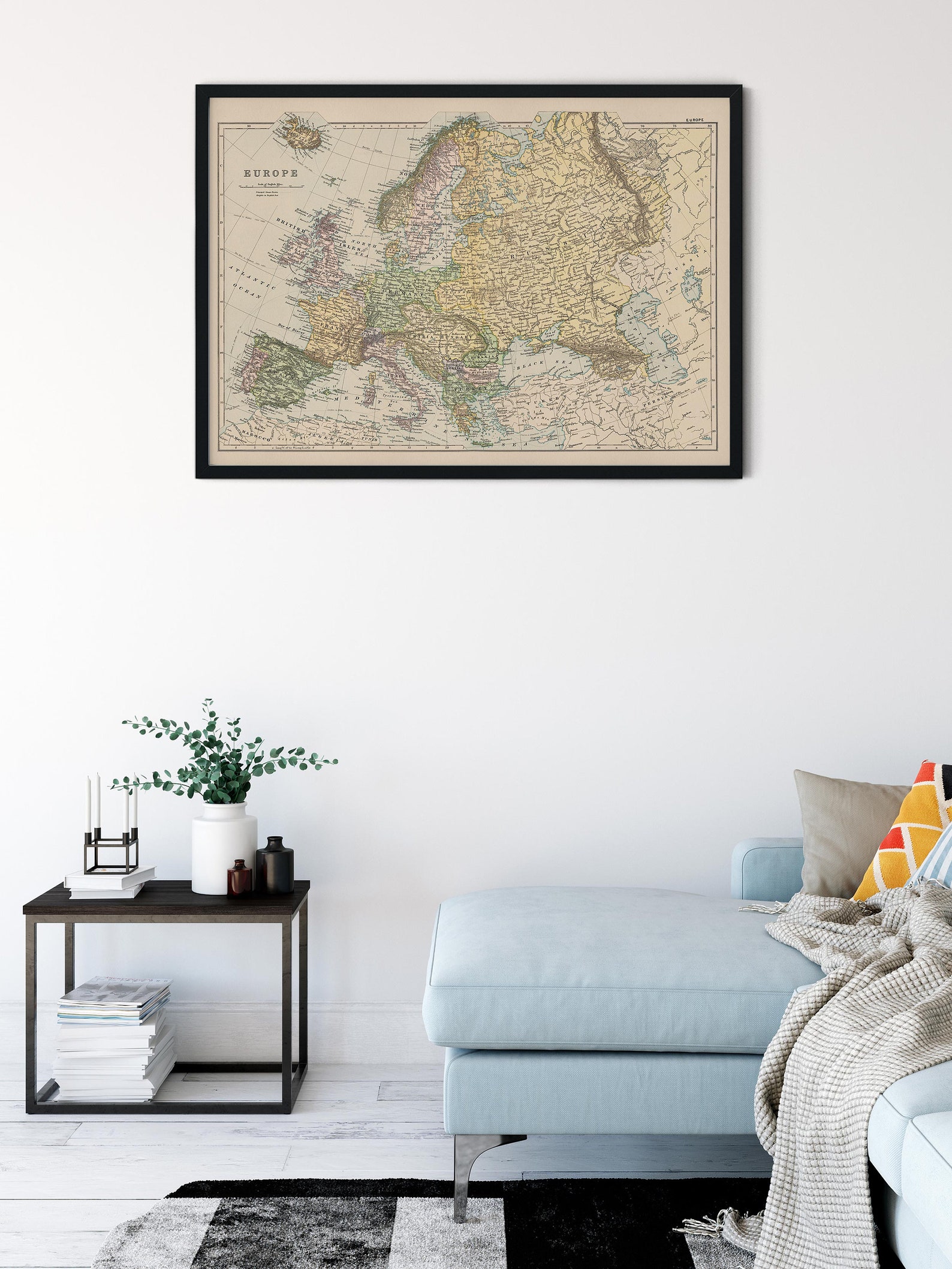 Map of Europe Poster Political Map of Europe 1892 High - Etsy UK