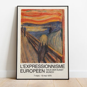 Expressionism Exhibition Poster Edvard Munch the Scream - Etsy