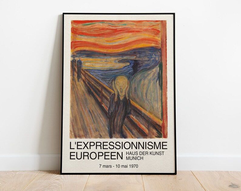 Expressionism Exhibition Poster Edvard Munch the Scream - Etsy