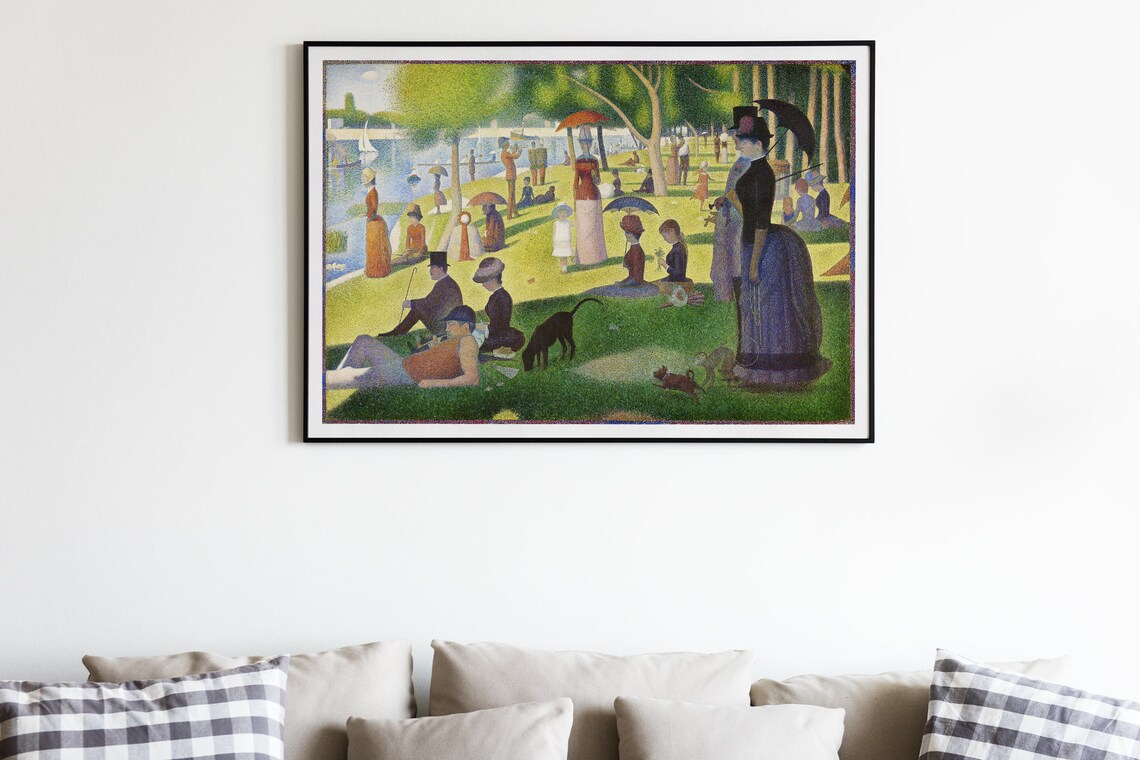 Georges Seurat Poster Exhibition Art Print A Sunday on La - Etsy