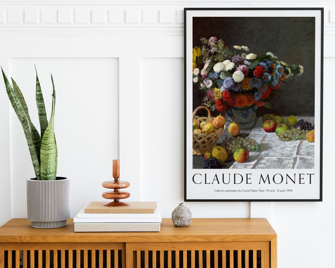 Monet Still Life Print Claude Monet Exhibition Poster, Still Life ...