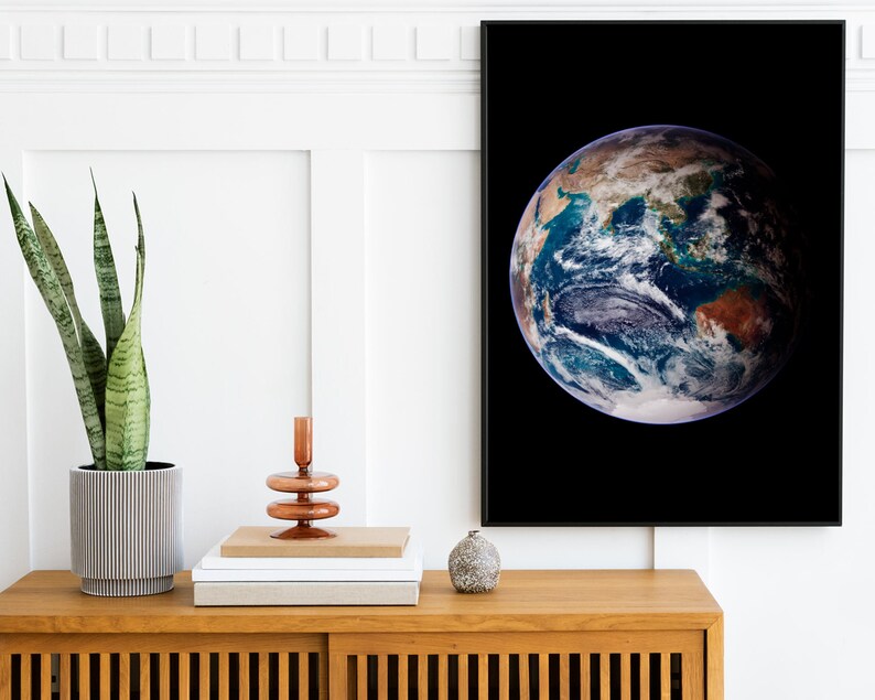 Earth From Space Poster NASA Earth Picture Continents From | Etsy