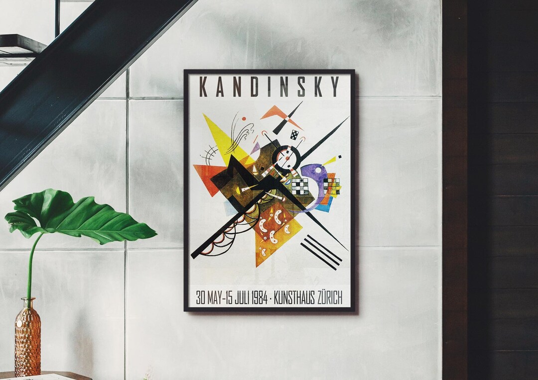 Kandinsky Exhibition Poster Wassily Kandinsky on White Abstract ...