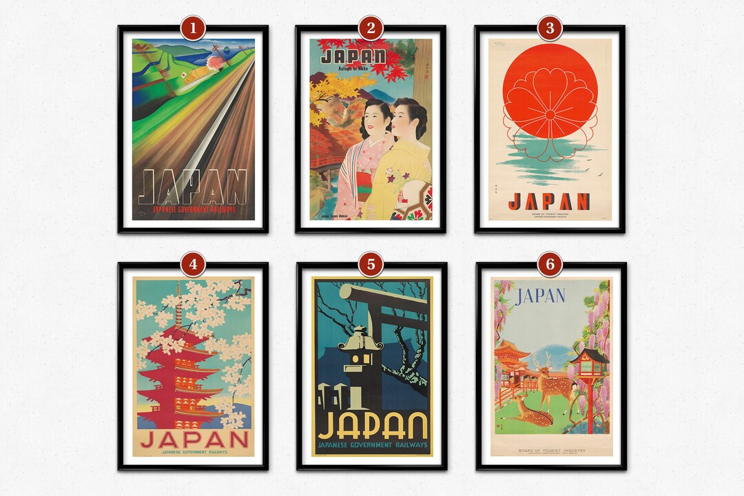 Japan Travel Poster, Vintage Travel Poster Collection, Travel to Japan ...