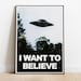 X Files Poster X-files I Want to Believe Supernatural UFO - Etsy