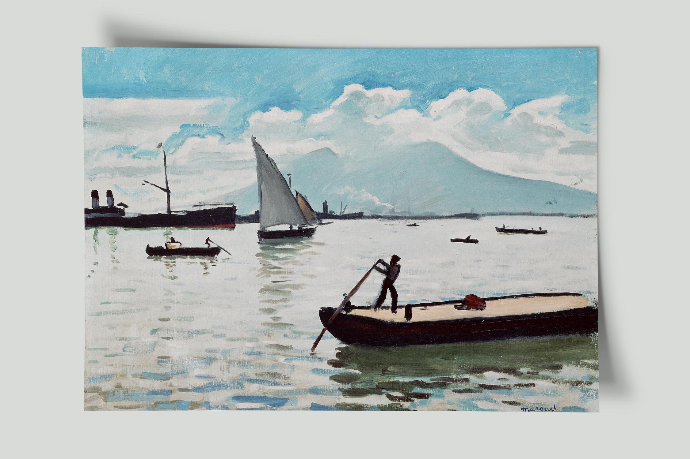 Vintage Sea Painting Albert Marquet Bay of Naples Summer - Etsy