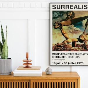 Salvador Dali Vintage Surrealist Exhibition Poster, Dali Surrealist ...